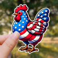 American Flag Chicken 4Th July Usa Flag Hen Usa Decor Sticker - Walmart.com