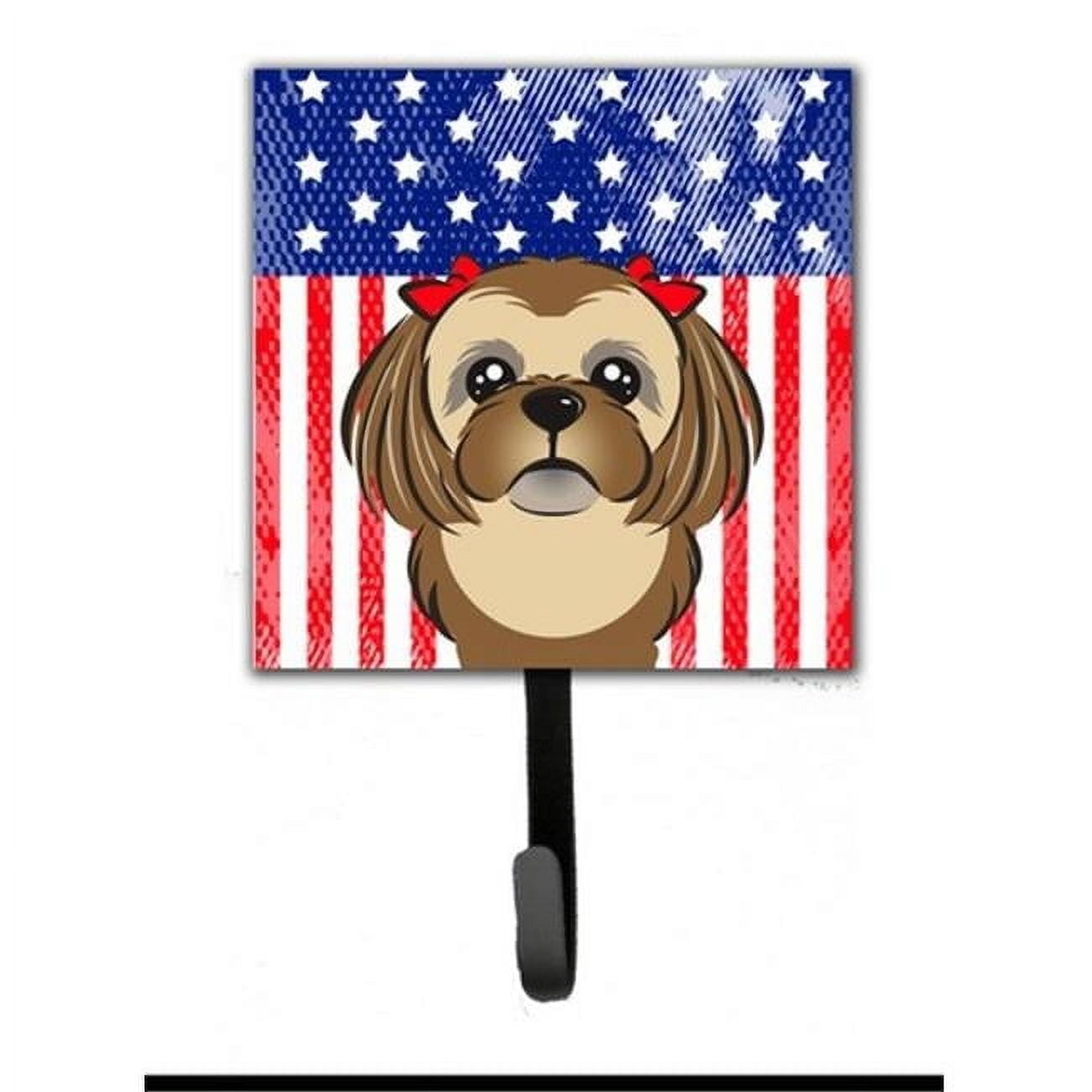 American Flag & Chocolate Brown Shih Tzu Leash or Key Holder - Walmart.com