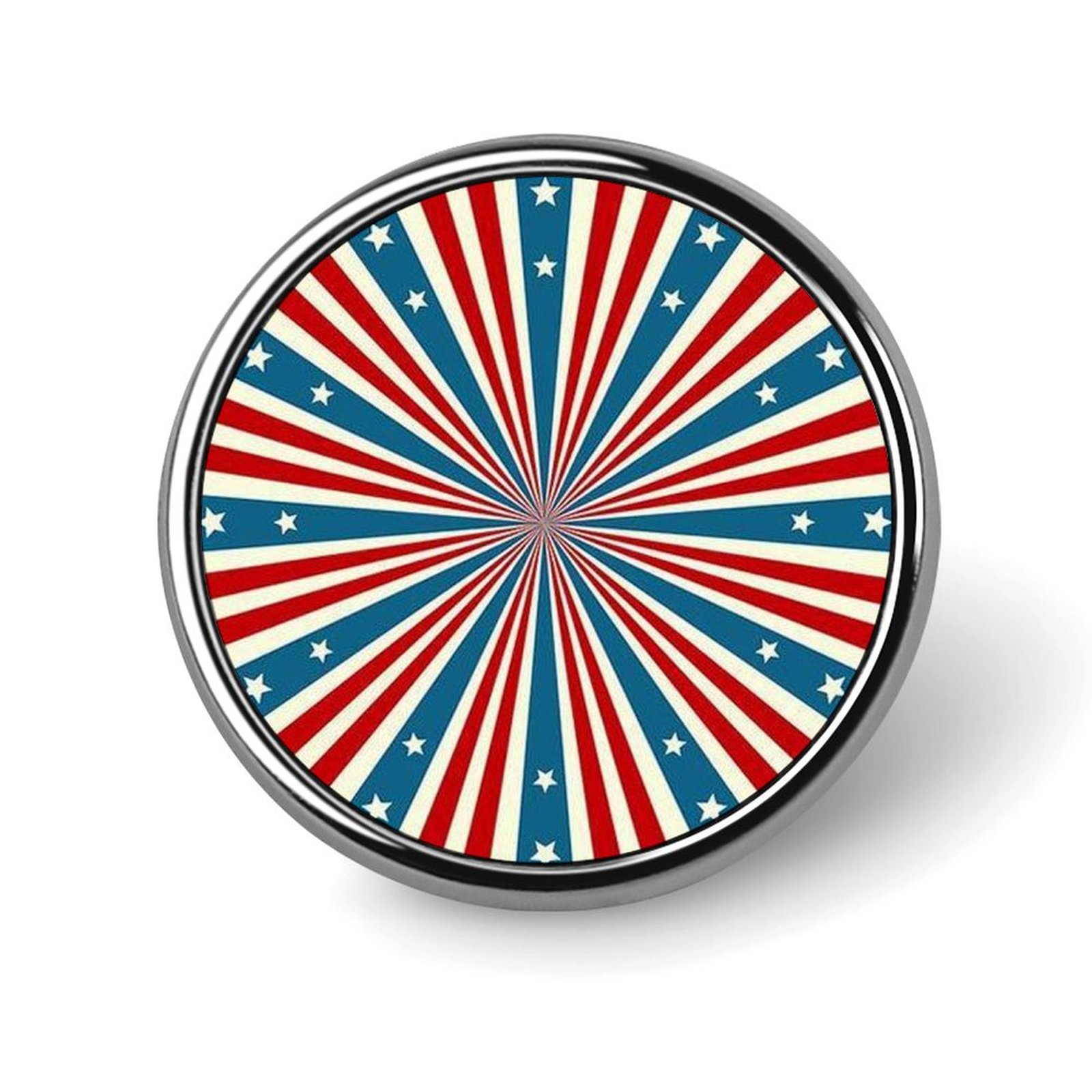 American Flag Circle Badges Round Chest Pins Brooch Decor Round Button ...