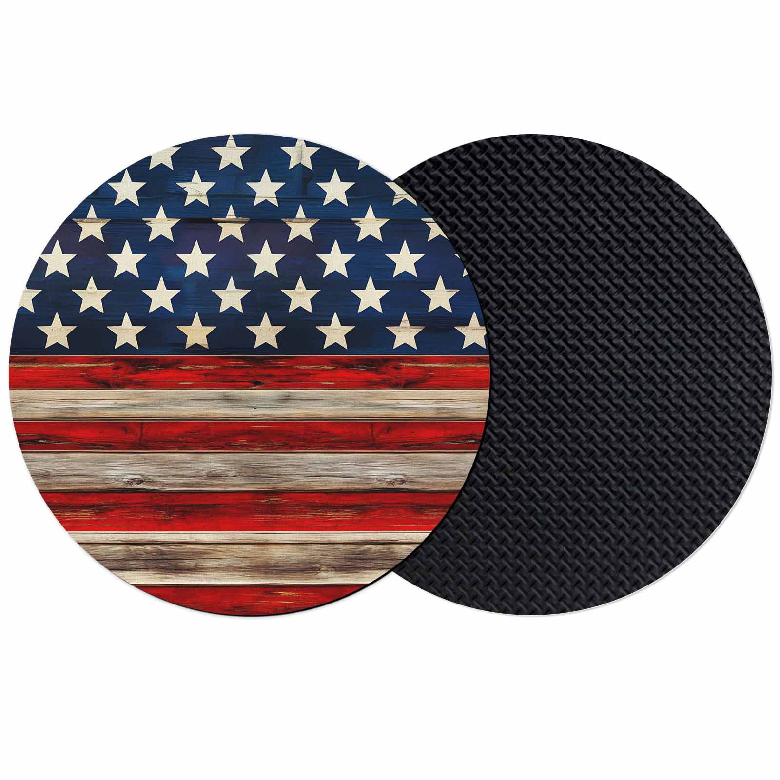 American Flag Coasters Set of 2, Absorbent Coasters for Drinks, Vintage ...