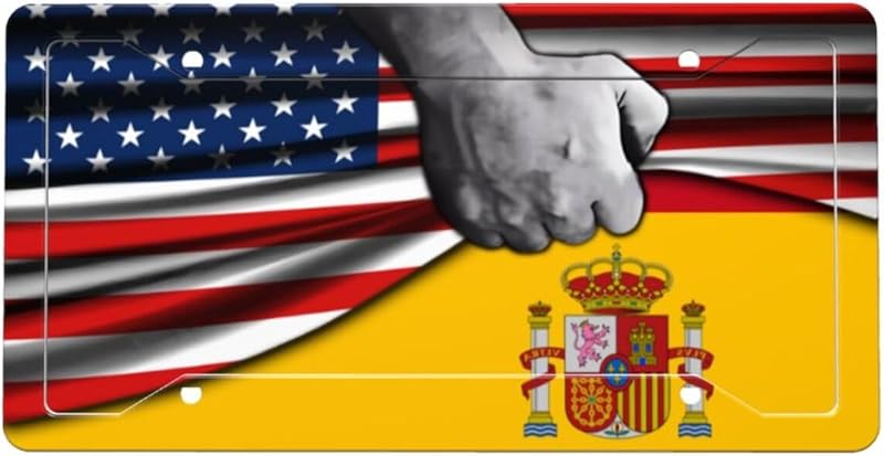 American Flag and Colombian Colombia Flag Front License Plate and ...