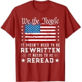 American Flag Constitution Of The Usa Needs Reread T-Shirt All Size S ...
