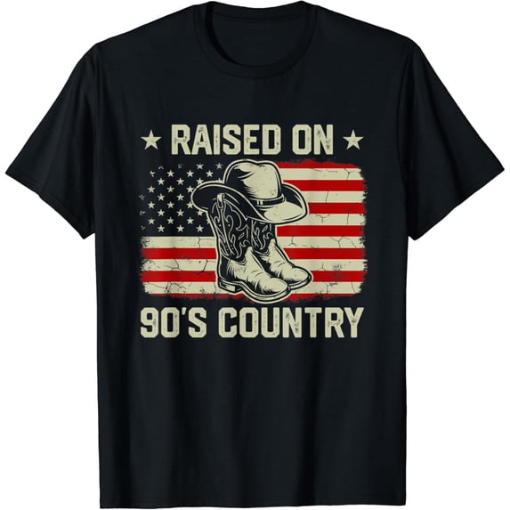 American Flag Country Music Cowgirl Design T-Shirt - Walmart.com