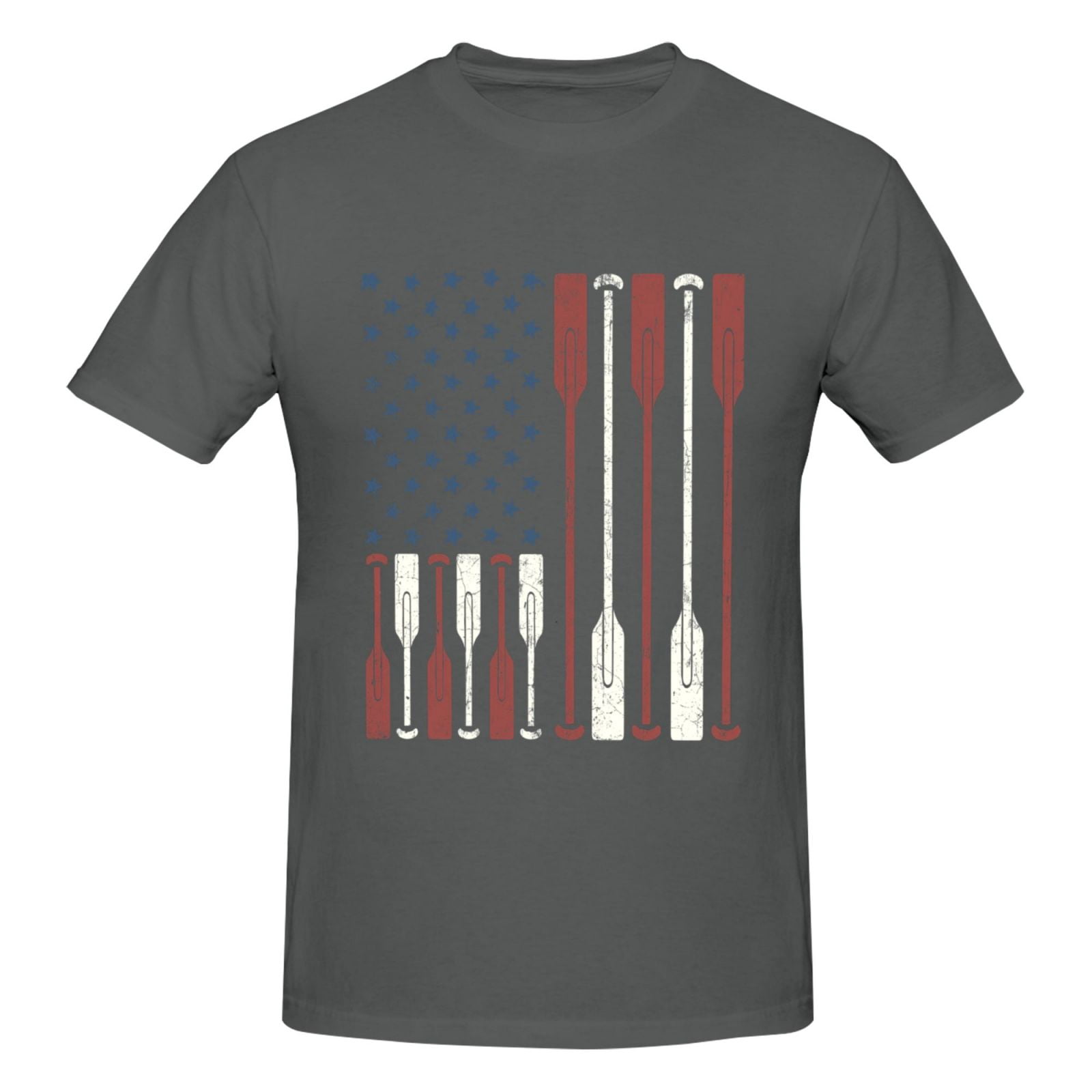 American Flag Crew Rowing Oar T-Shirt for Men Cotton Soft Breathable ...