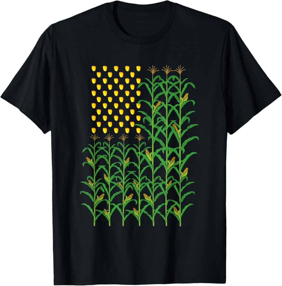 American Flag Crop Farmers Farm Farming 4Th Of July Usa Flag T-Shirt ...