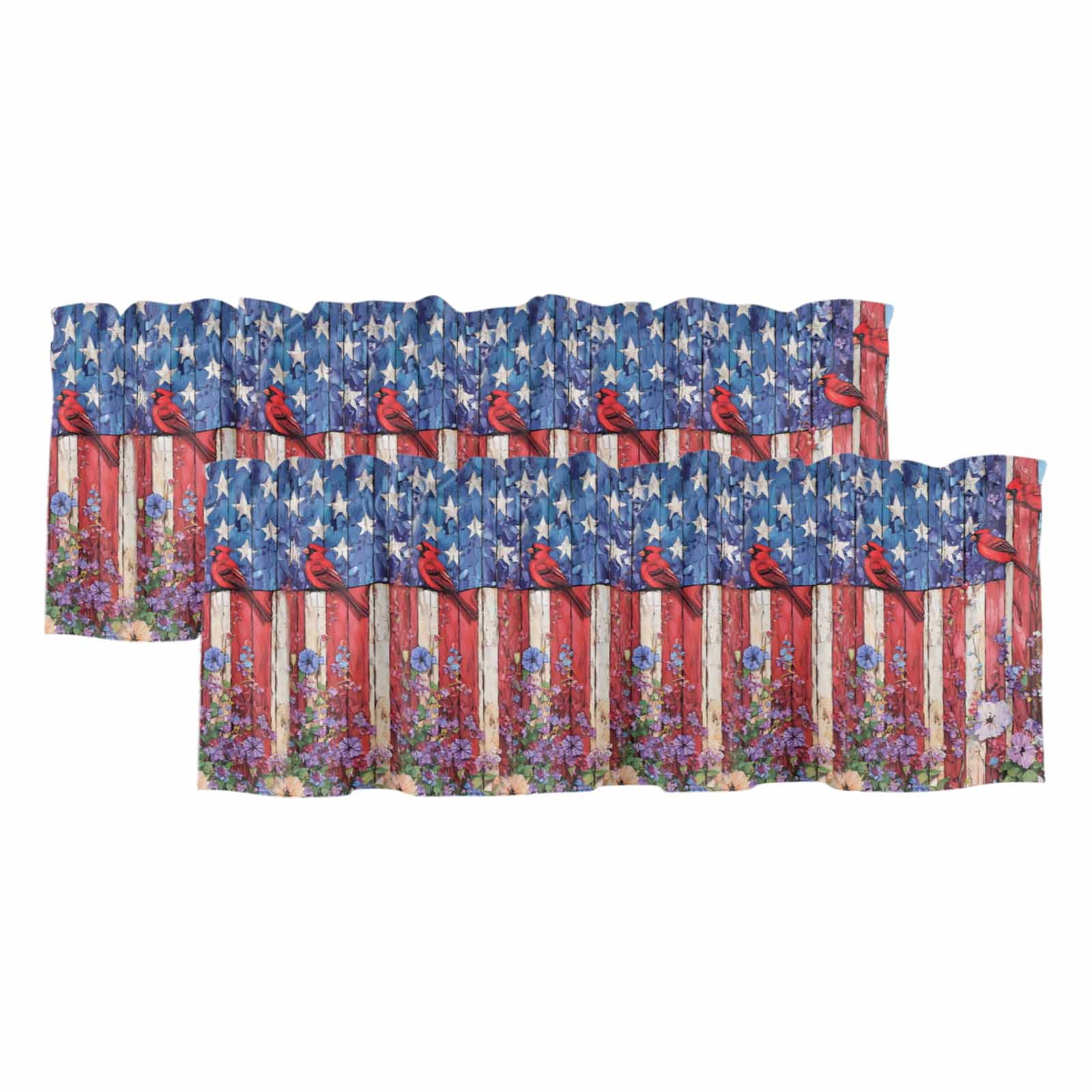 American Flag Curtain Valances for Windows, Kitchen Valance Window ...