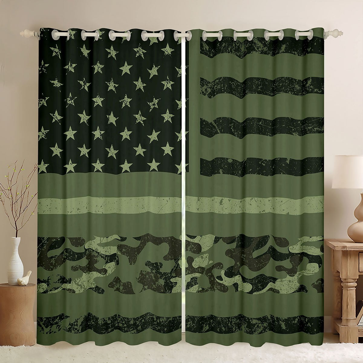 American Flag Curtains Gift for Soldier Veteran'S Day, Military ...