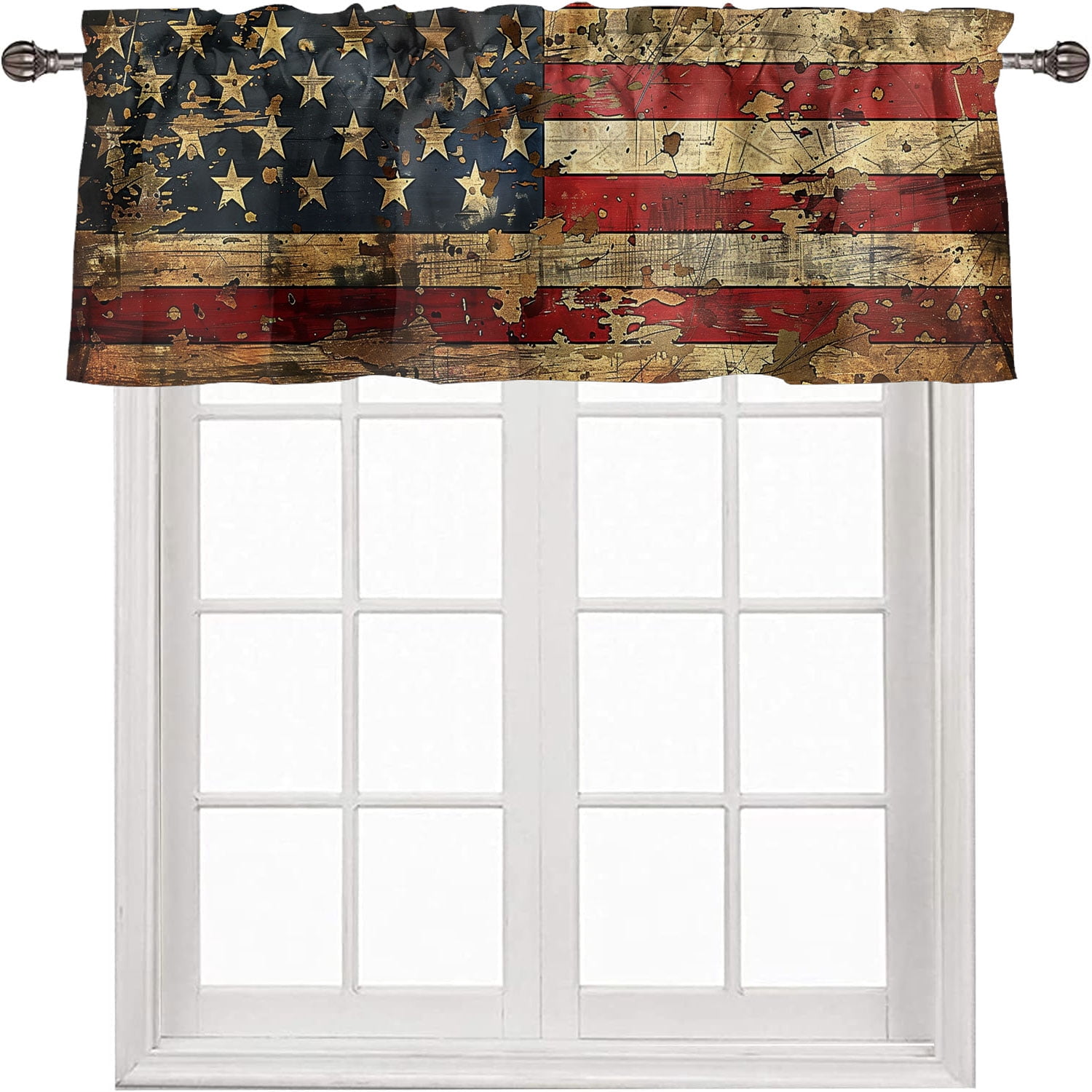 American Flag Curtains Valances for Home Decor Fourth of July ...