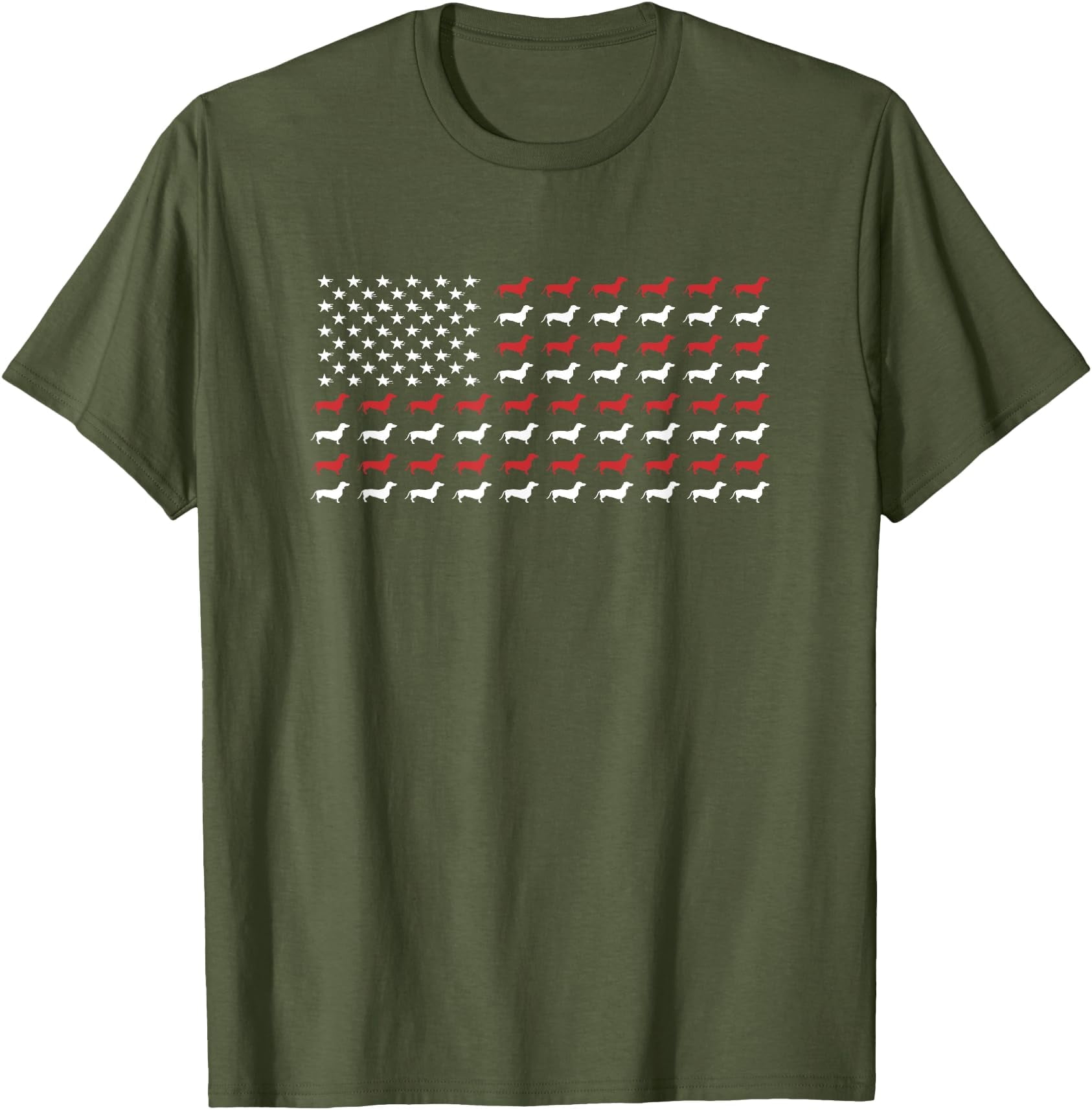 American Flag Dachshund Patriotic Dachshund Doxie Lover Softstyle T ...