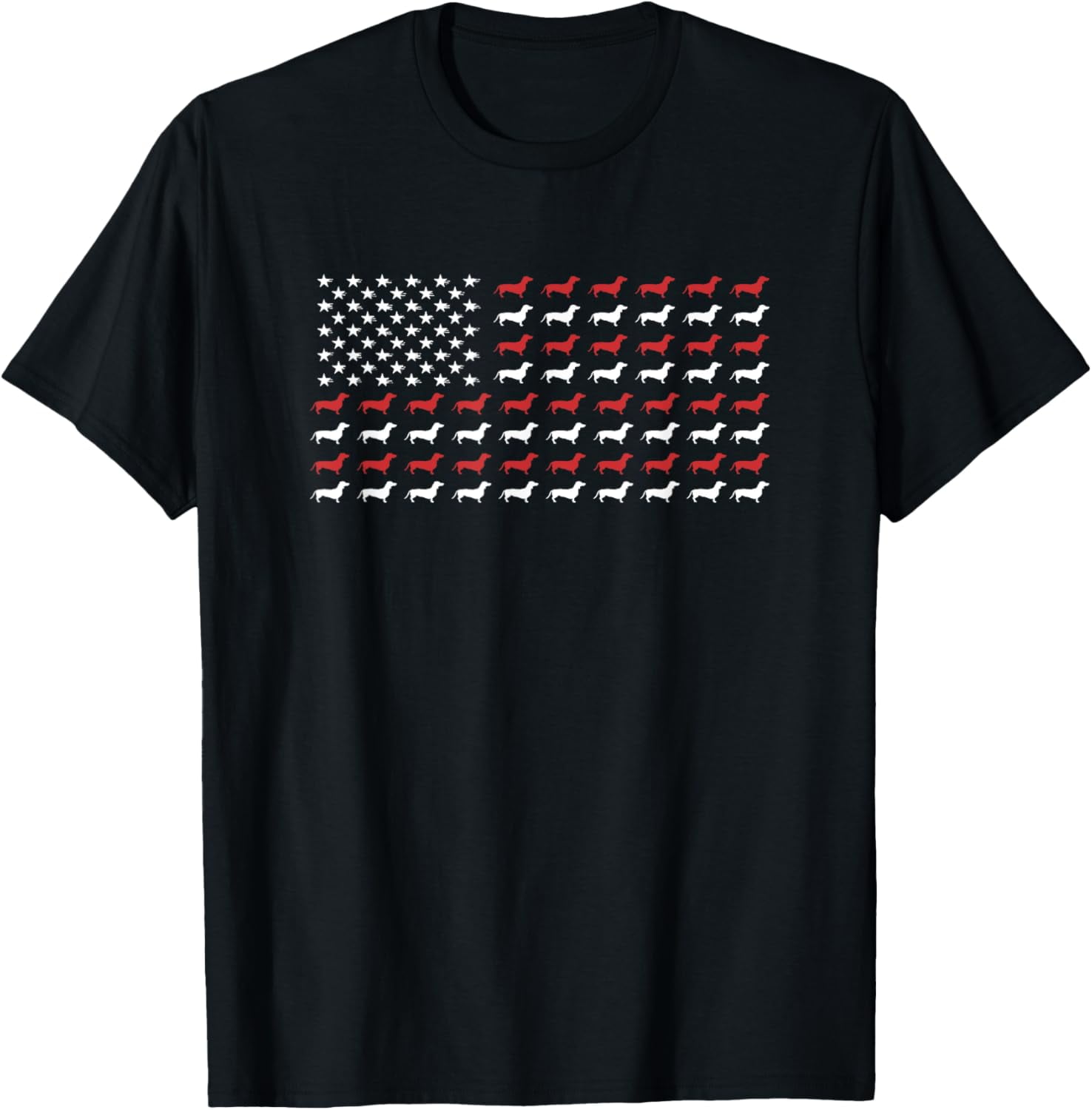 American Flag Dachshund Patriotic Dachshund Doxie Lover T-Shirt ...