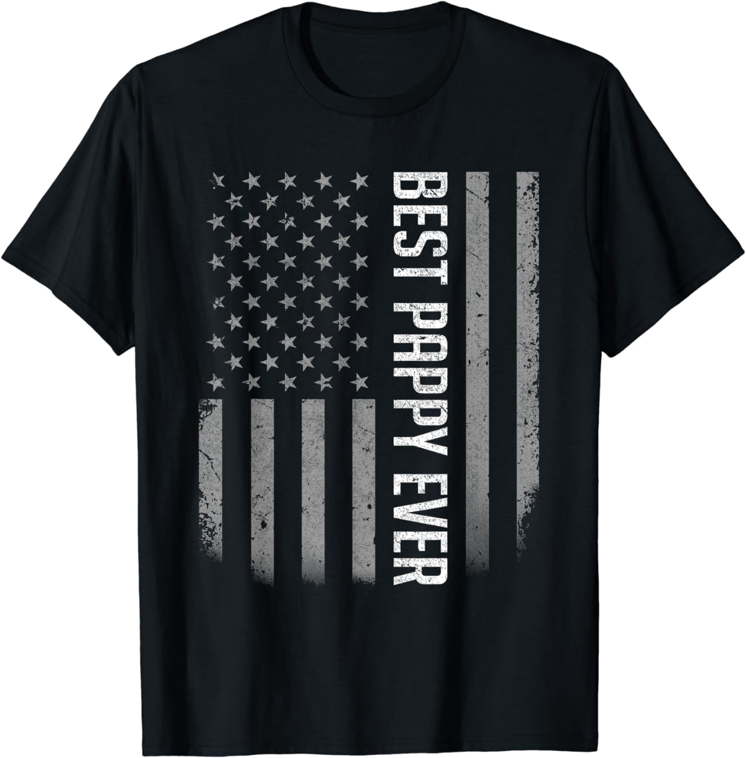 American Flag Dad Shirt Gift For Fathers day Best Pappy Ever Black T ...
