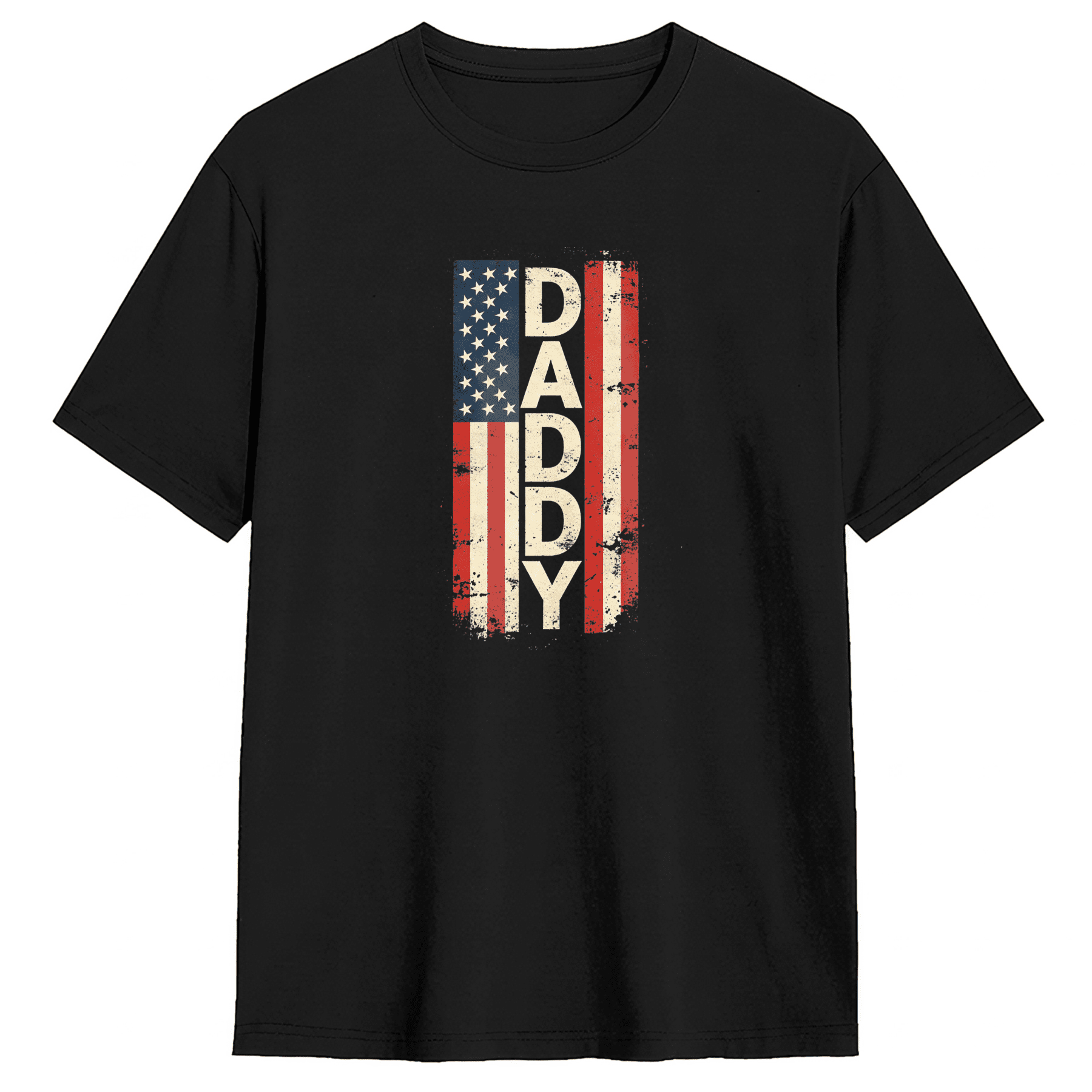American Flag Daddy Retro Graphic Tee For Men, Dad Patriotic Cotton ...