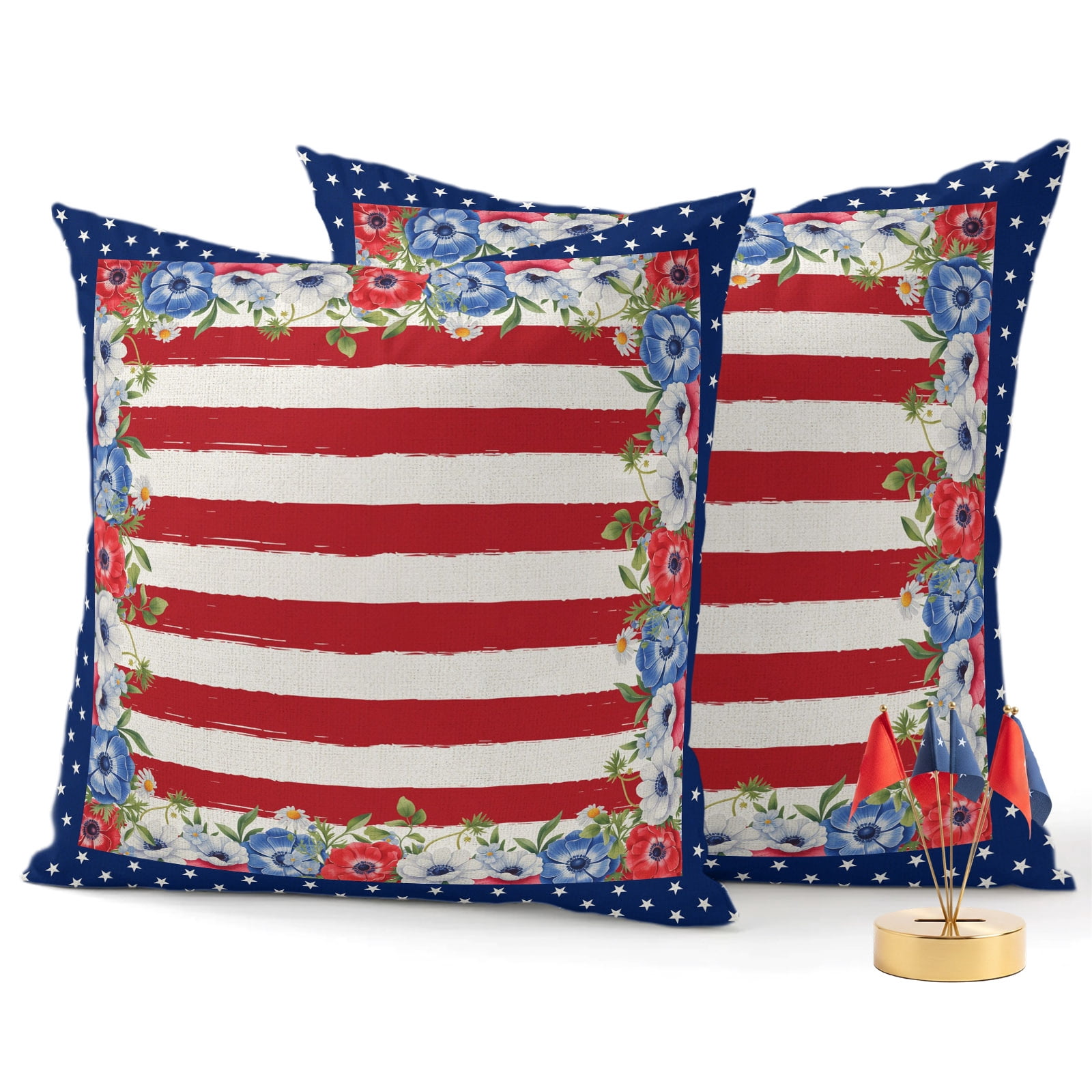 American Flag Day Outdoor Waterproof Pillow Covers Set of 2 ...