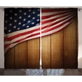 Ambesonne Rustic Curtains 2 Panel Set, Retro Wooden Country, 108" x 84 ...