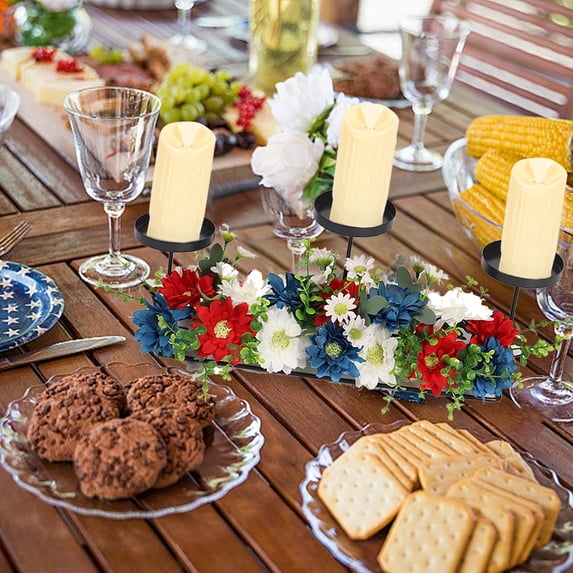 American Flag Decorations Independence Day Candle Decoration Day Dining ...