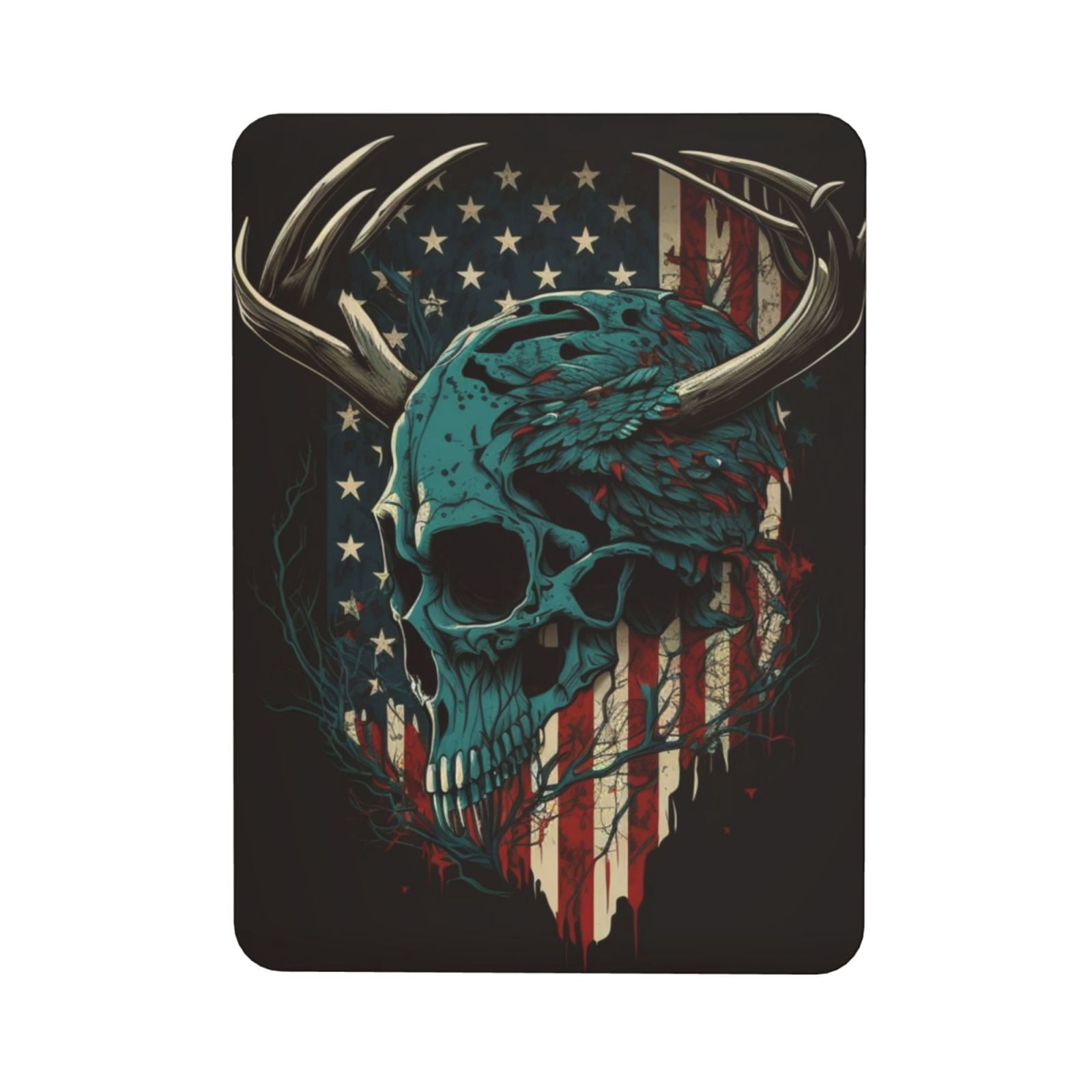 American Flag Deer Skull Camo Camouflage Rectangular Refrigerator ...