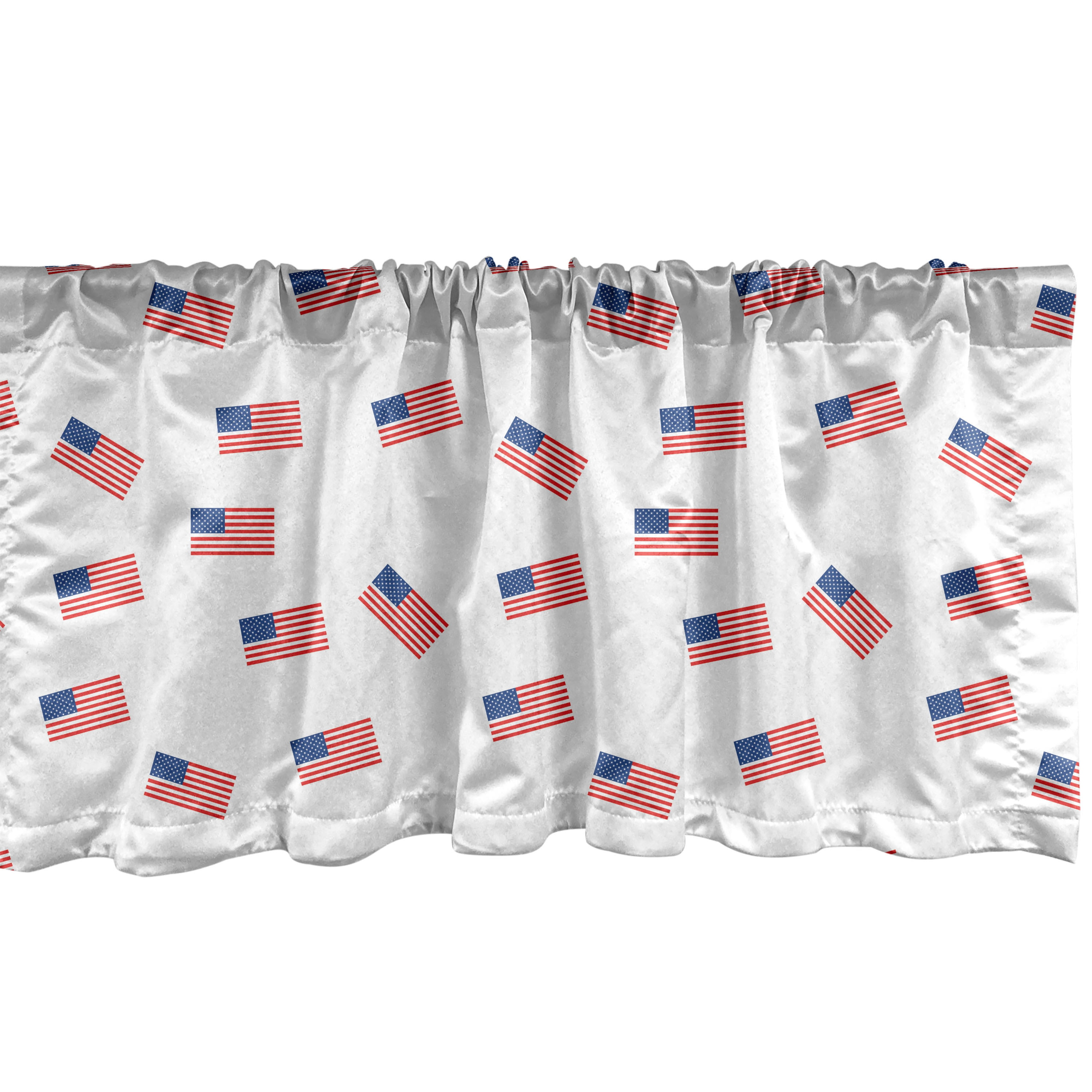 Ambesonne American Flag Design Valance Pack of 2, USA Signs Art, 42"X12 ...