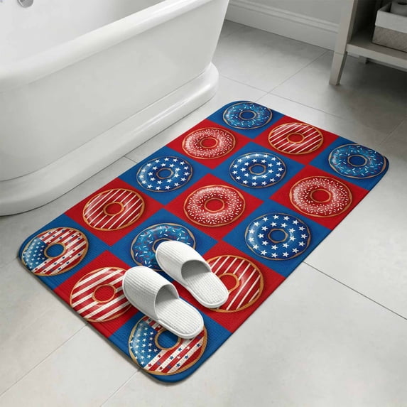 American Flag Dessert Bathroom Rugs Non Slip Washable Bath Mat ...