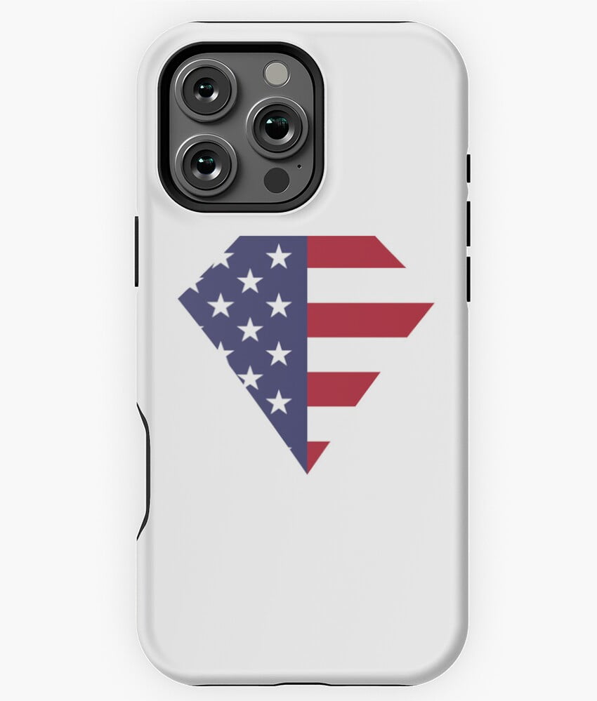 American Flag Diamond Patriotic USA Phone Case for iPhone 16 15 14 13 ...