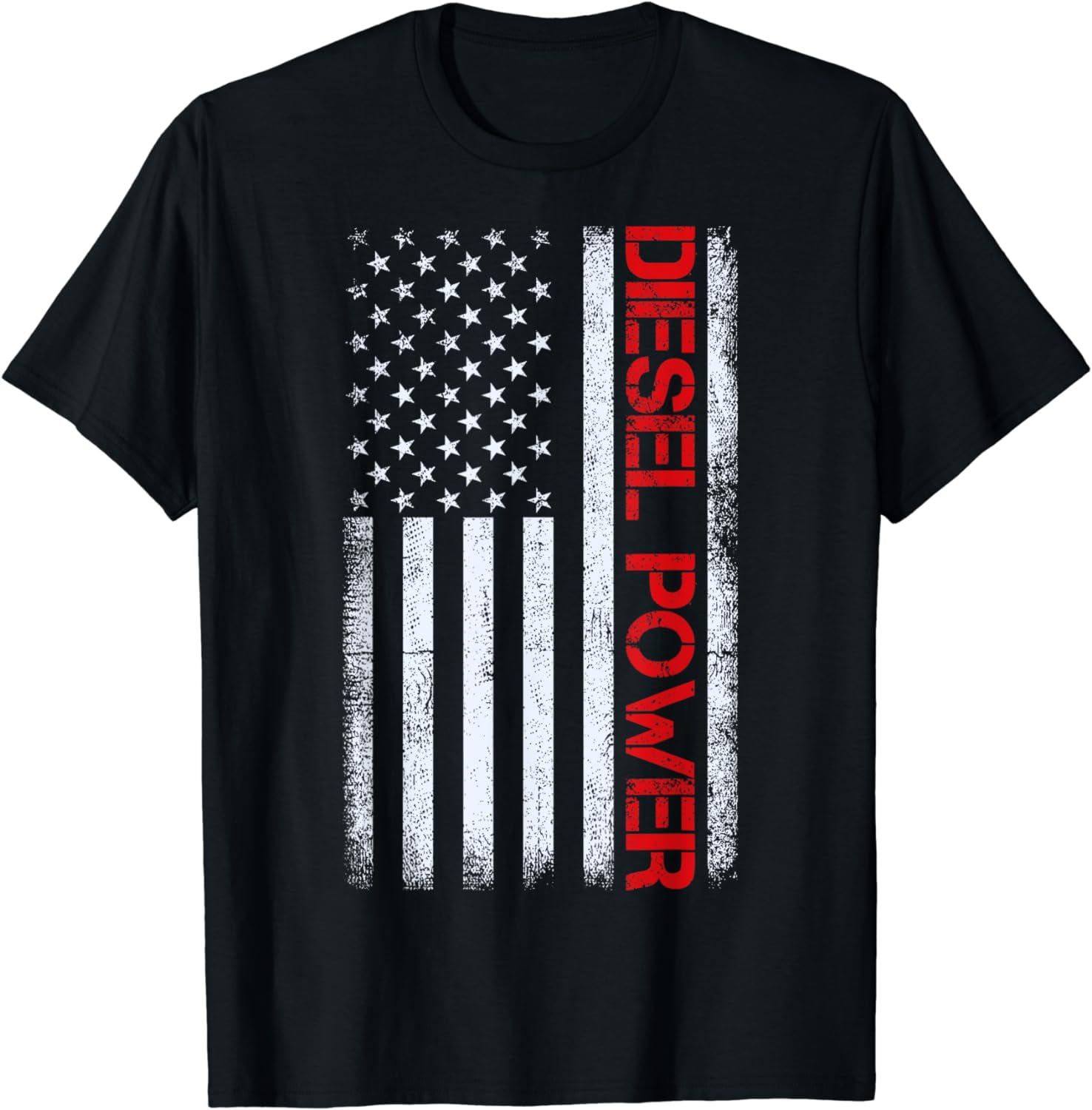 American Flag Diesel Powered mechanic Vintage Truck Driver T-Shirt ...