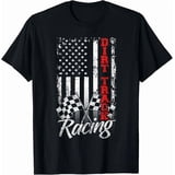 American Flag Dirt Track Racing Car Bike Driver Racer Gift Unisex T ...
