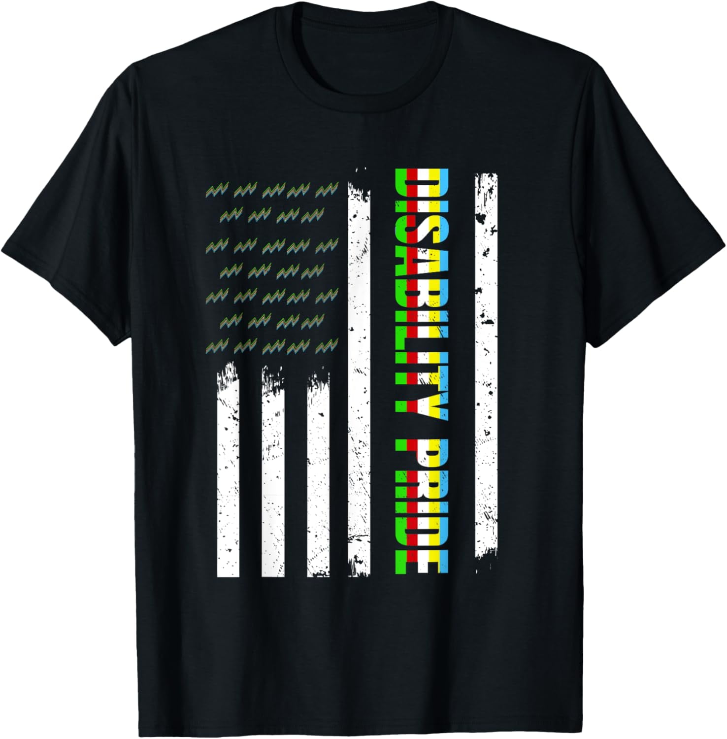 American Flag Disability Pride Month Wear USA T-Shirt - Walmart.com