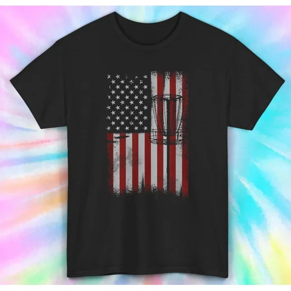 American Flag Disc Golf T-Shirt, Disc Golf Basket Graphic - Walmart.com