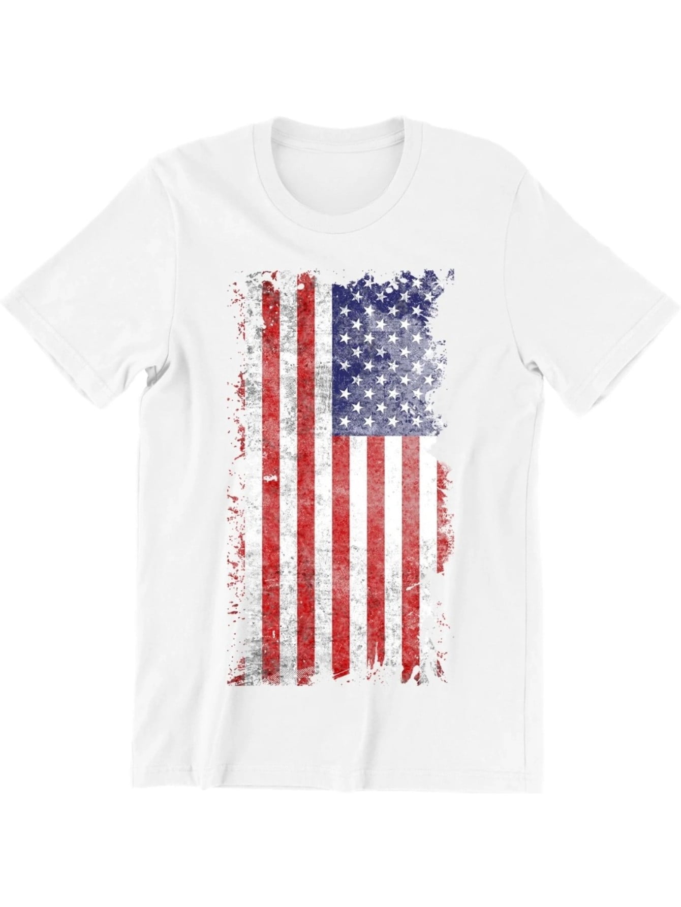 American Flag Distressed Patriotic Tattered Vintage USA flag men's Tee ...