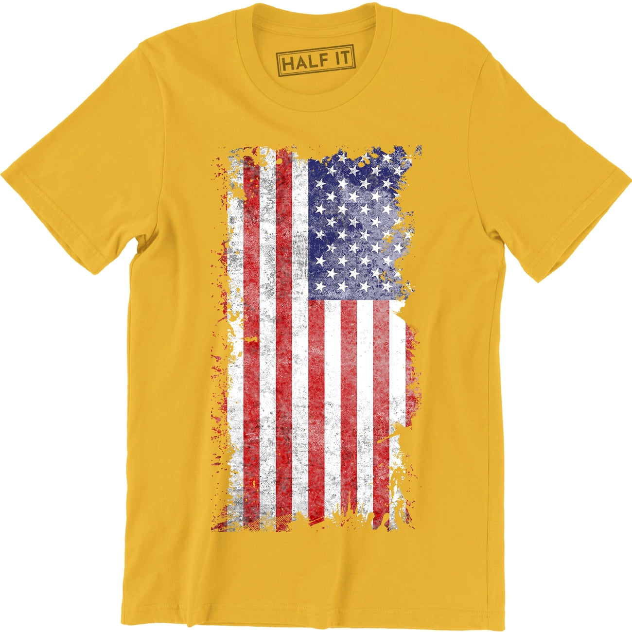 American Flag Distressed Patriotic Tattered Vintage USA flag men's Tee ...