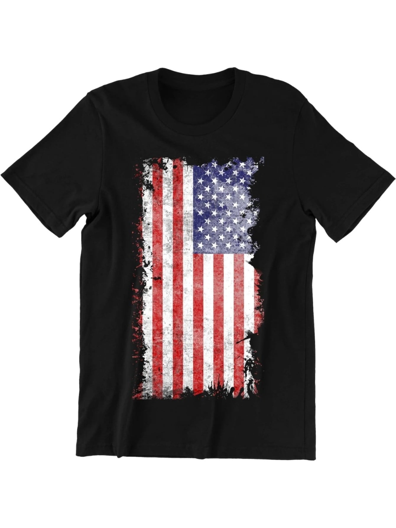 American Flag Distressed Patriotic Tattered Vintage USA flag men's Tee ...