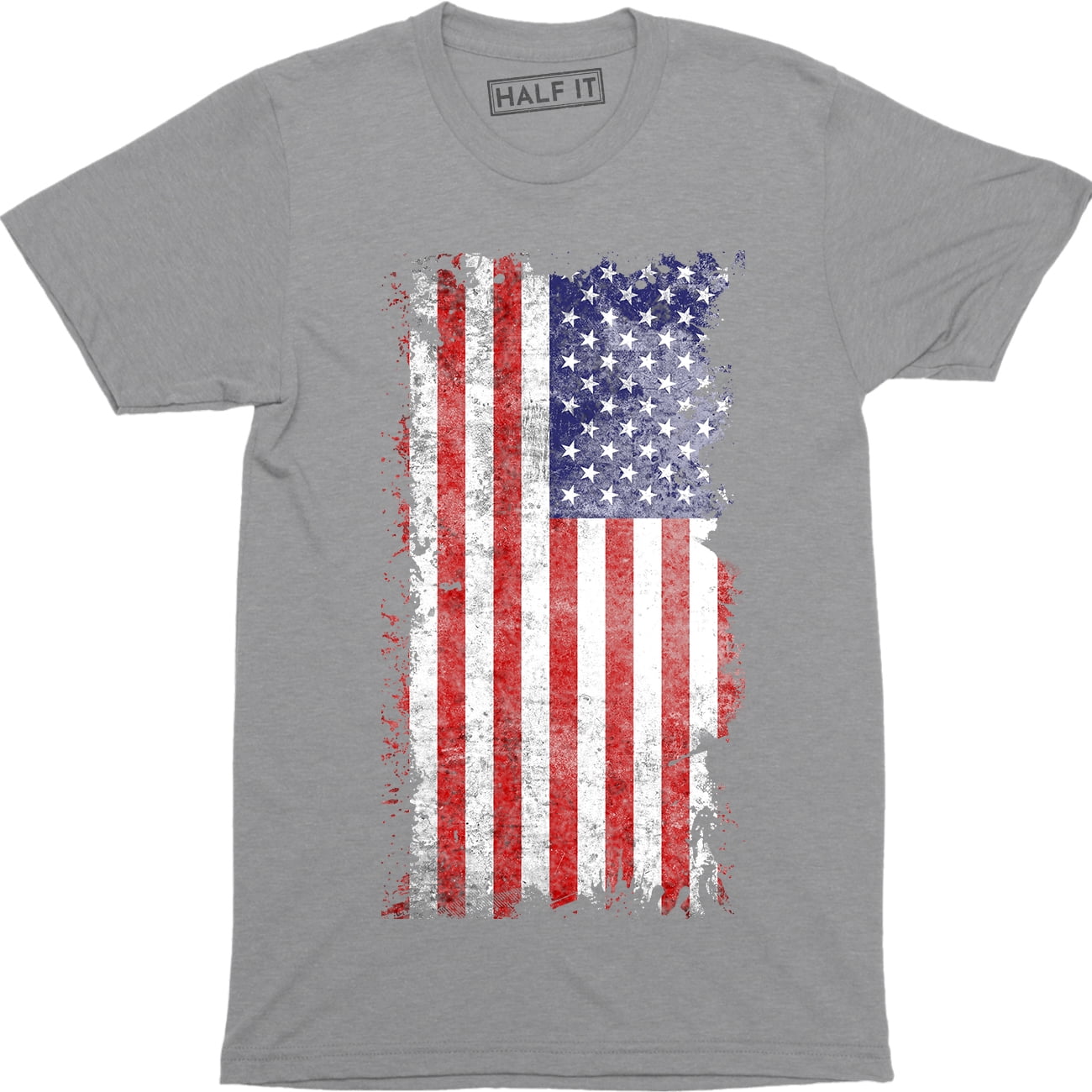 American Flag Distressed Patriotic Tattered Vintage USA flag men's Tee ...