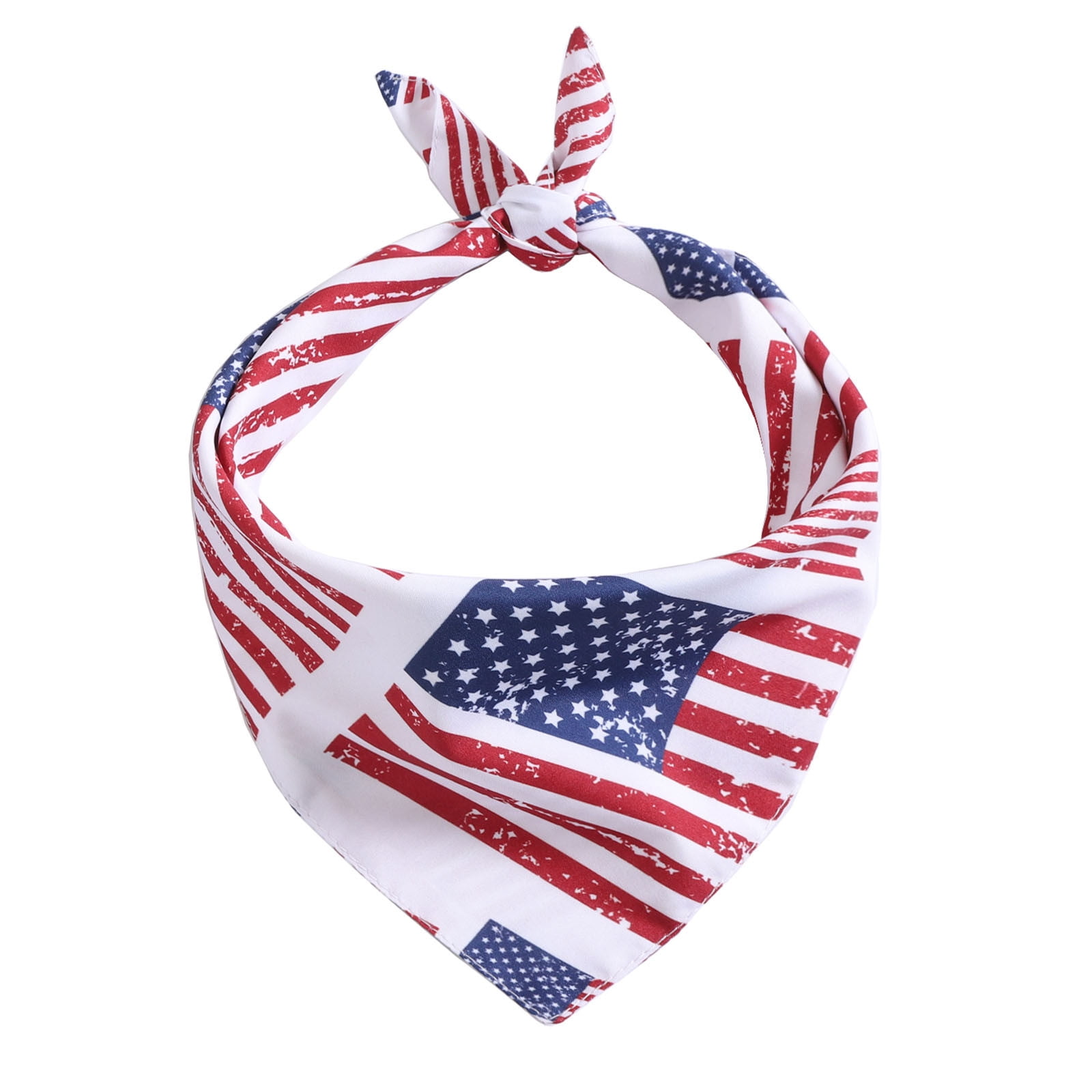 American Flag Dog Bandanas, Reversible Triangle Bibs Scarf for 4th of ...