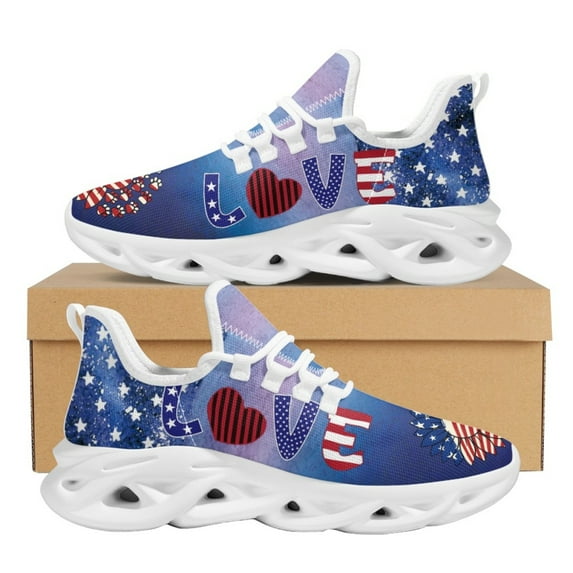 American Flag Dog Paw Cute Love Heart Versatile Comfortable Women's ...