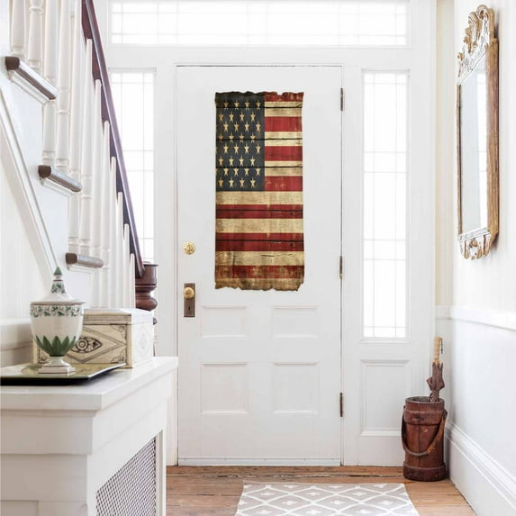 American Flag Door Curtains for Door Window, French Sidelight Front ...