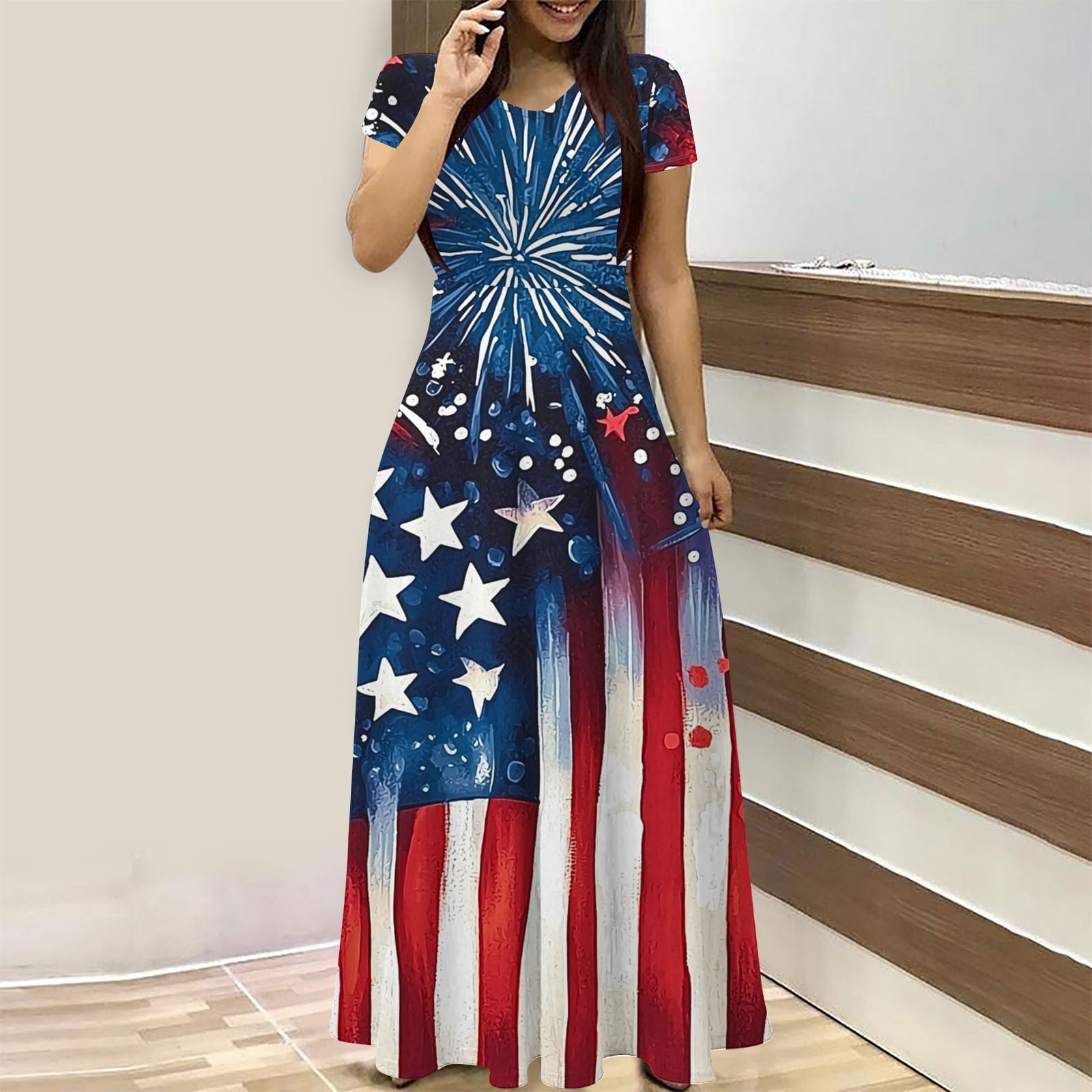 American Flag Dress Women Summer Dress Women's Dresses Independence Day ...