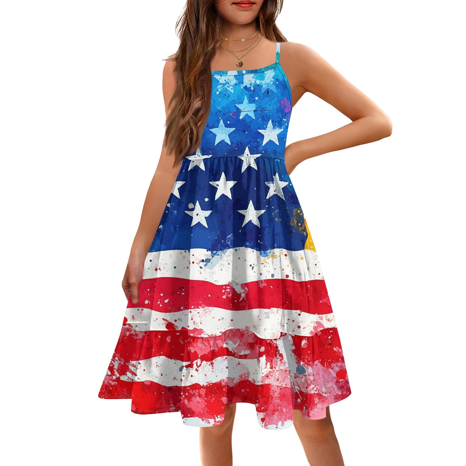 American Flag Dresses for Girls Patriotic 4th of July Dresses ...