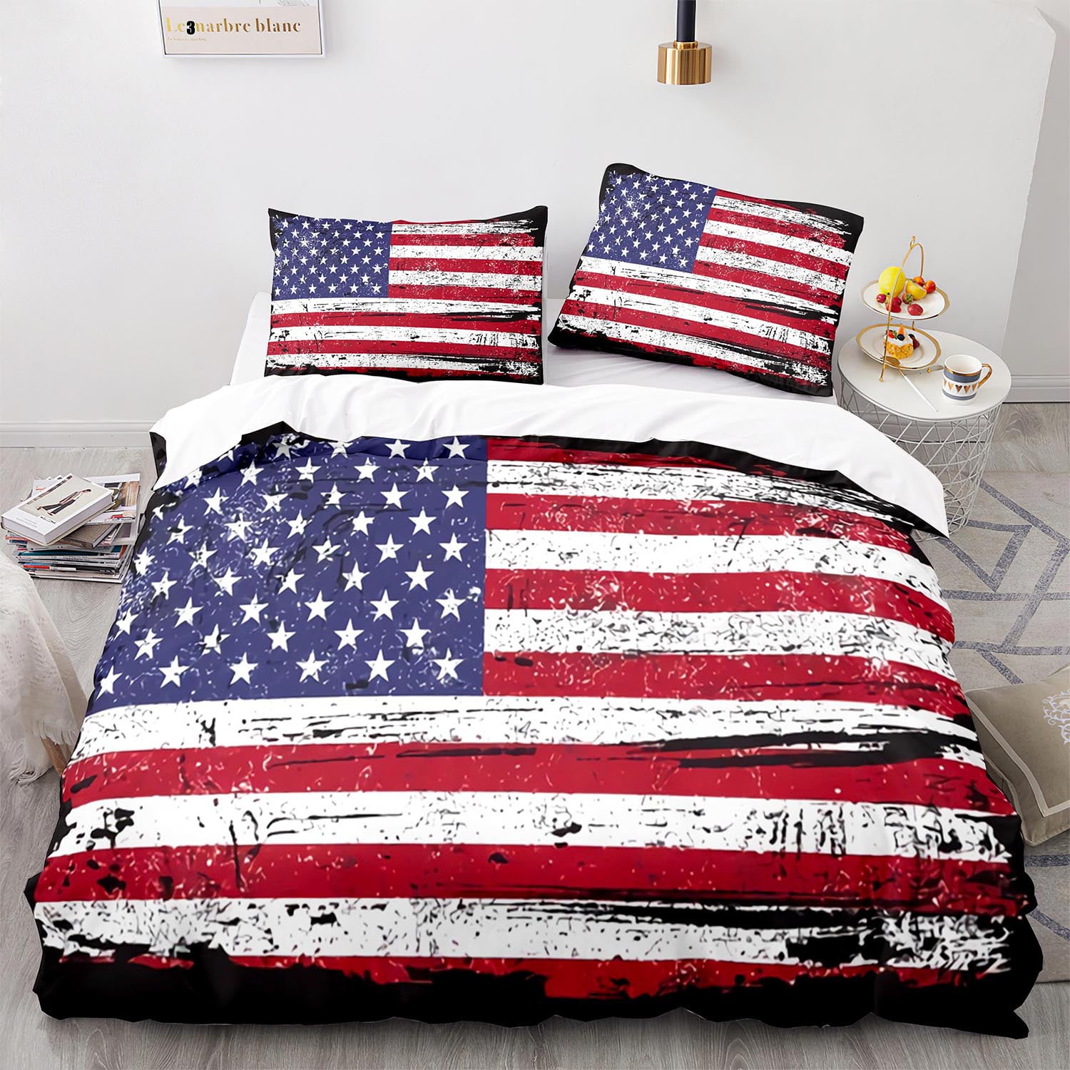 American Flag Duvet Cover Stars and Stripes Bedding Sets Patriotic ...