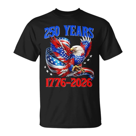 American Flag Eagle 250 Years 1776 2026 250Th Birthday TShirt - Walmart.com