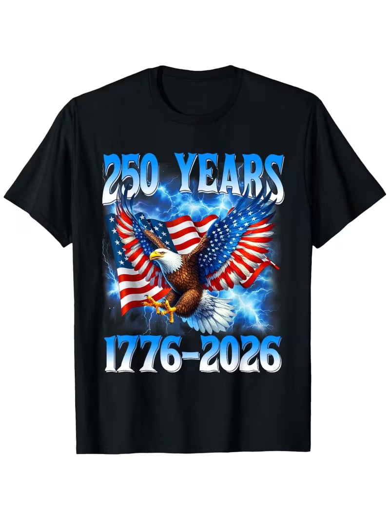 American Flag & Eagle 250Th Birthday T-Shirt All Size S-5Xl - Walmart.com