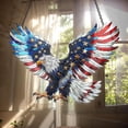 American Flag Eagle Acrylic Faux Stained Glass Suncatcher Window ...
