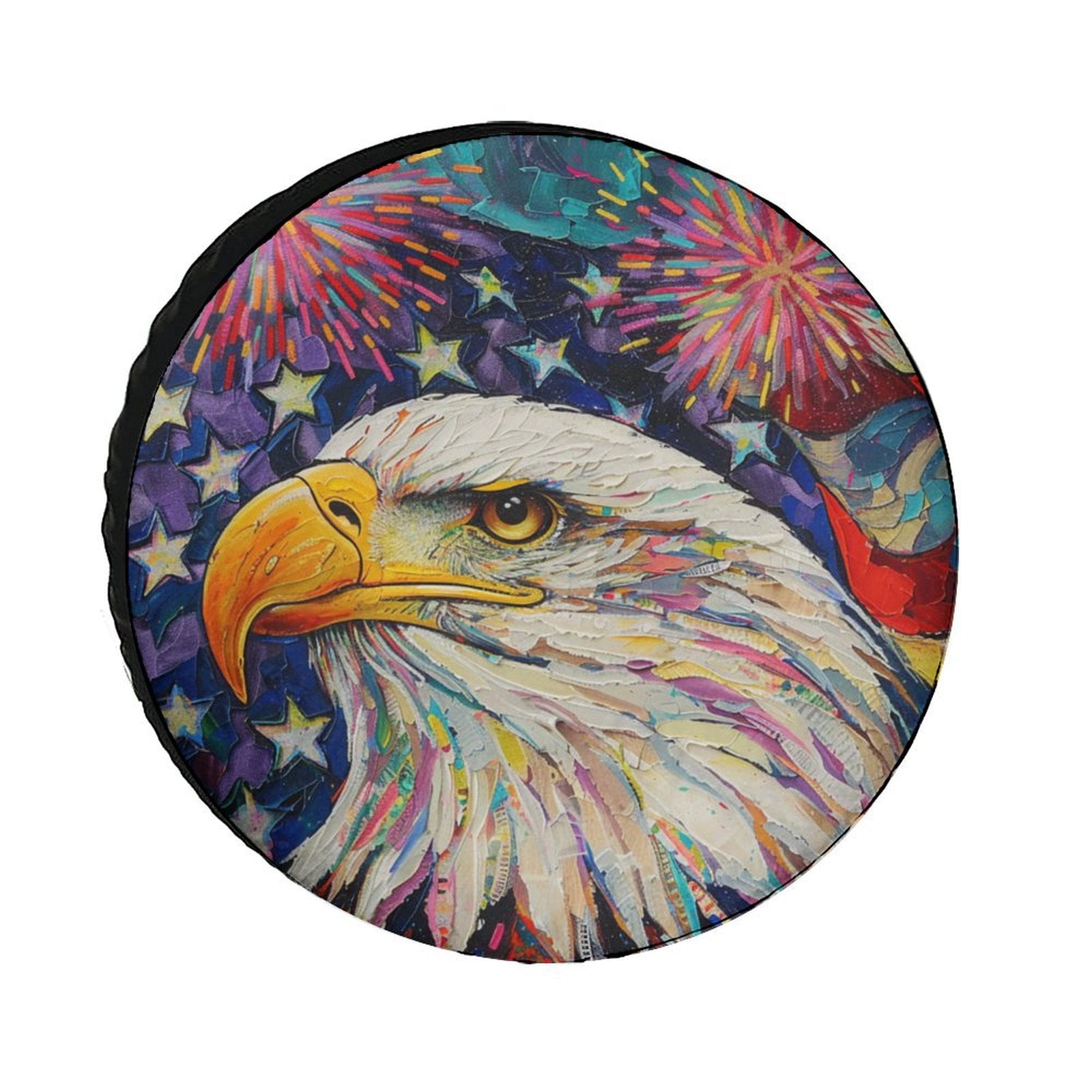 American Flag Eagle Camper Spare Tire Cover 4th of July Independence ...