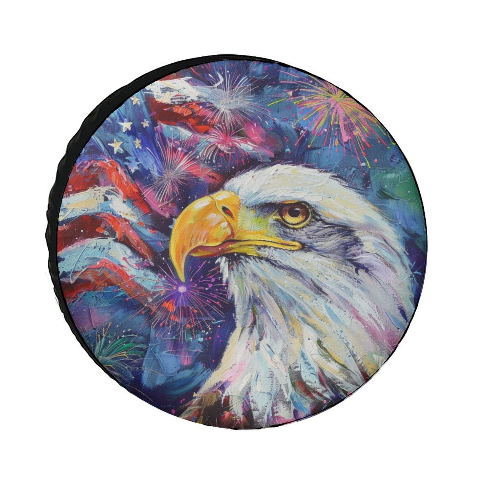 American Flag Eagle Camper Spare Tire Cover Patriotic Memorial Day ...