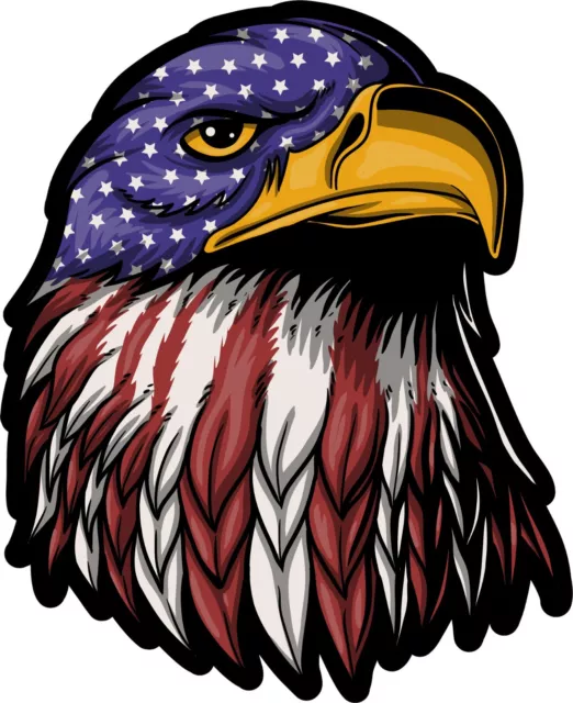 American Flag Eagle Head Usa America Sticker Window Decal Multiple ...