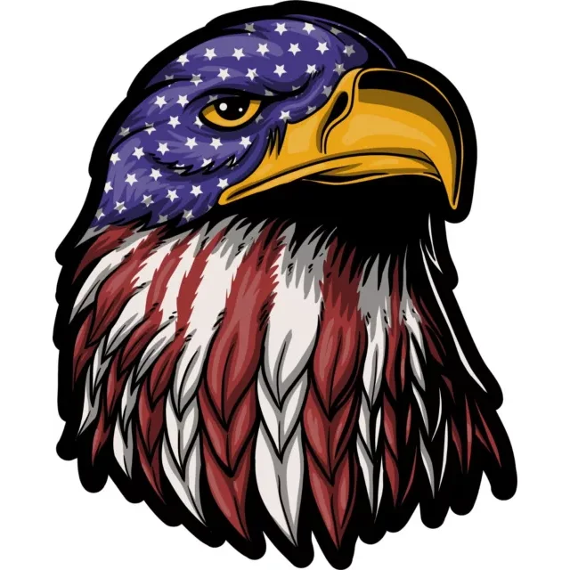 American Flag Eagle Head Usa America Sticker Window Decal Multiple ...
