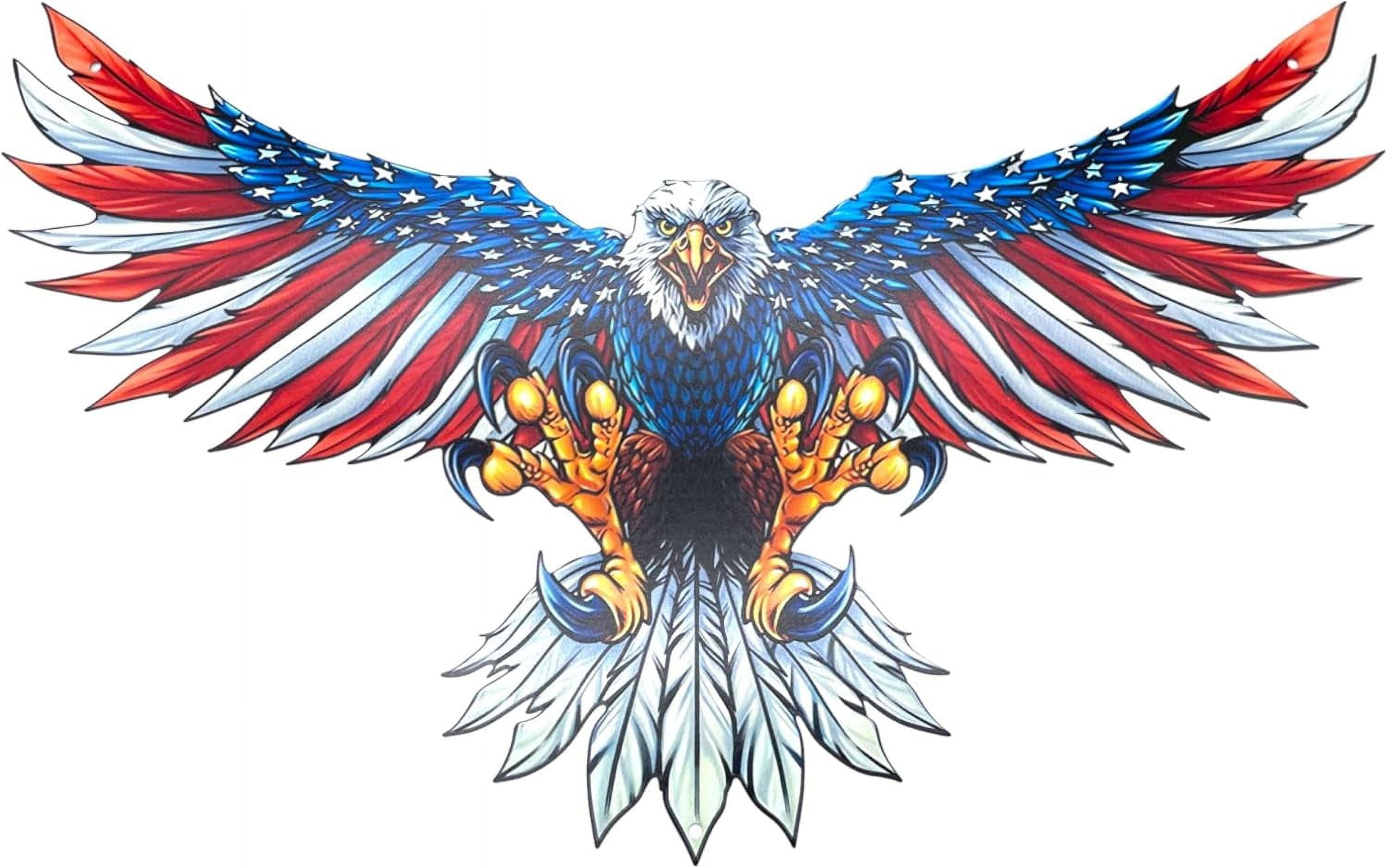 American Flag Eagle Metal Sign Wall Art, Independence Day 4th of July ...