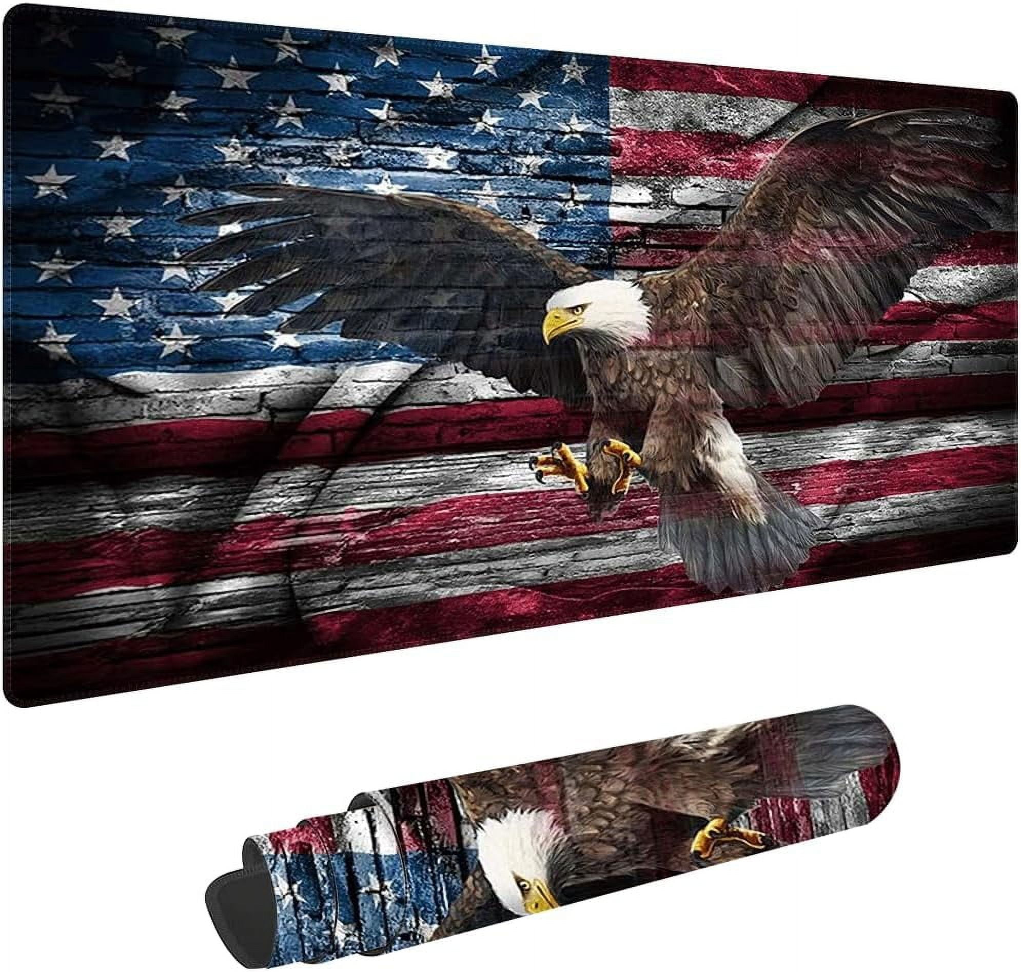 American Flag and Eagle Non-Slip Rubber Large Mouse pad for Desk,Large ...