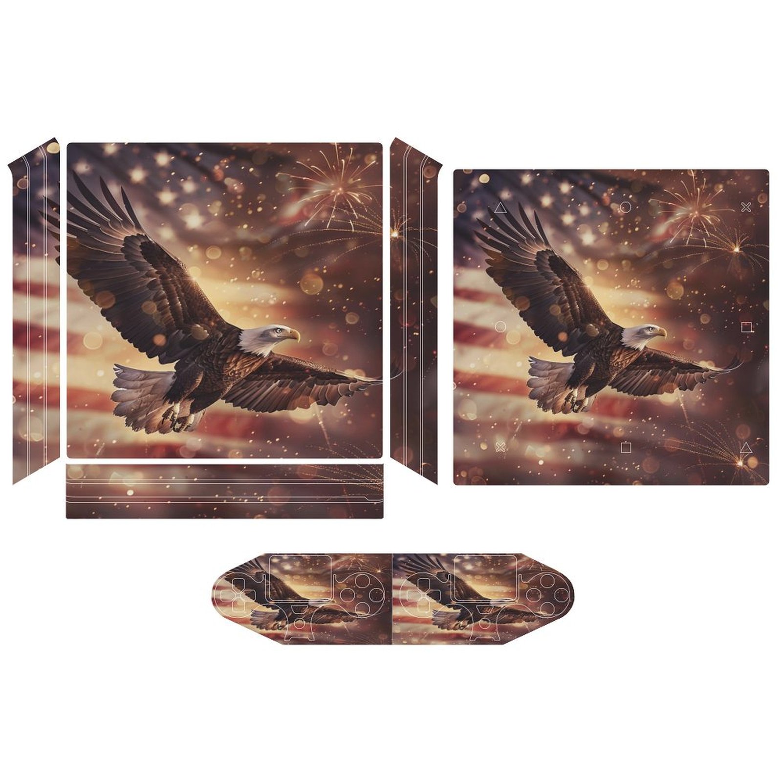 American Flag Eagle PS4/PS4 Pro/PS4 Slim Skin Sticker For Console And ...