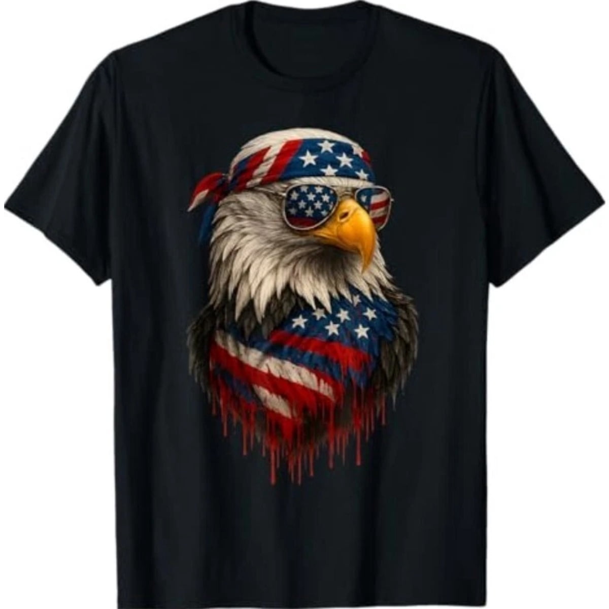 American Flag Eagle Patriotic 4th of July Men Boy Bald Eagle T-Shirt ...