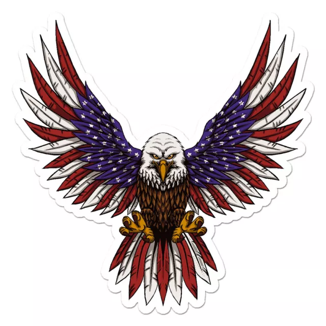 American Flag Eagle Sticker Phone Decal Water Bottle Stickers Car ...