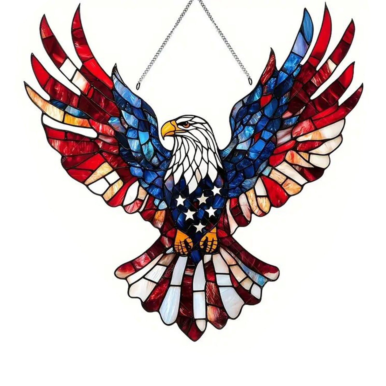 American Flag Eagle Suncatcher – Acrylic Suncatcher Window Hanging ...